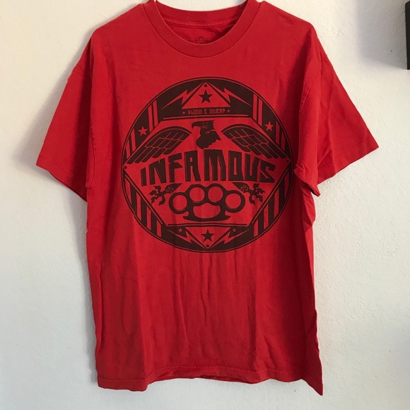 Infamous | Shirts | Infamous L Red Tshirt | Poshmark